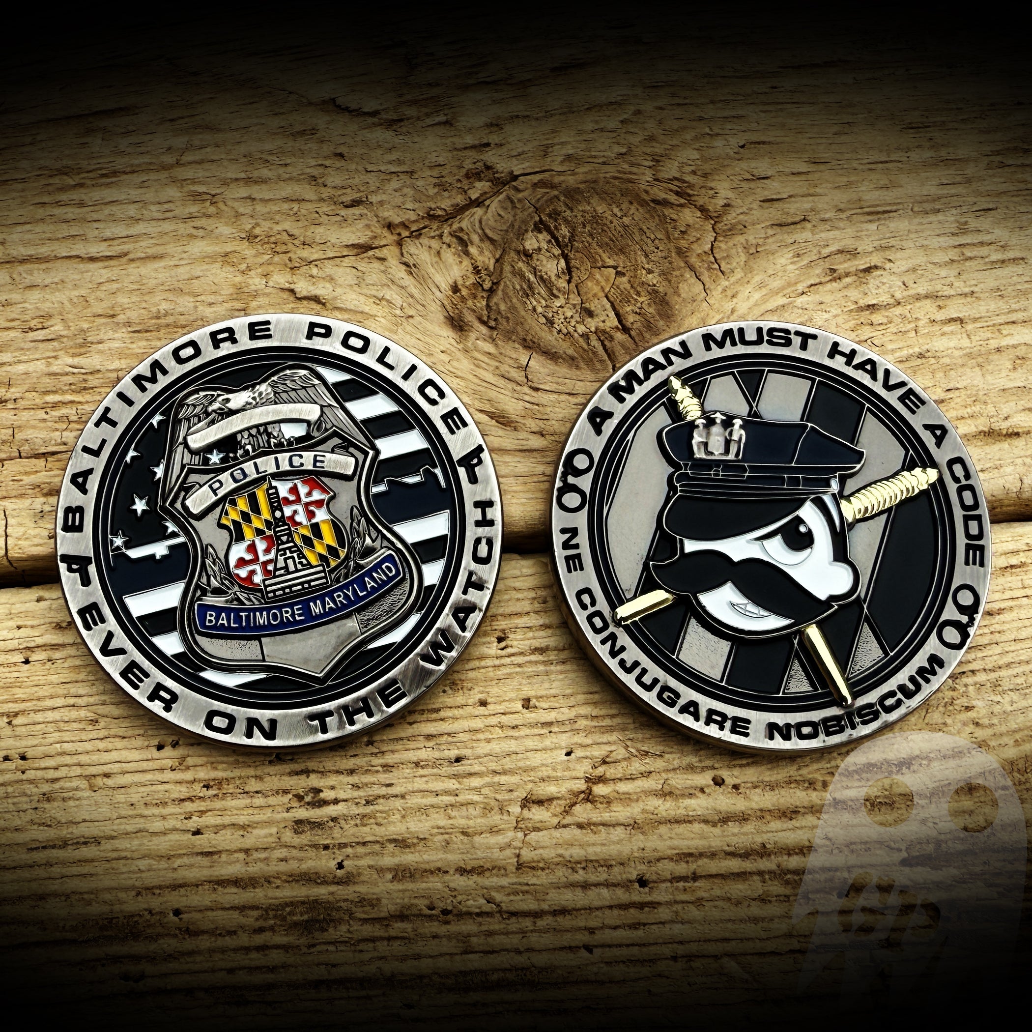 COIN Ever On Watch - Baltimore, MD PD Ever On Watch Coin – GHOST PATCH