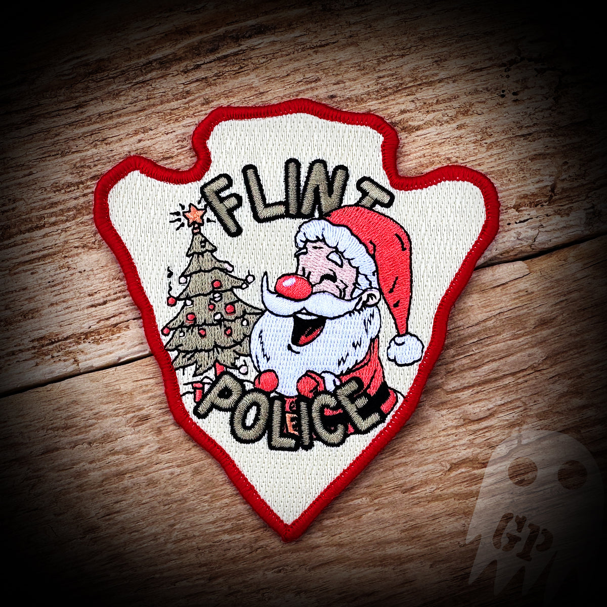 2023 CHRISTMAS LAUGHING SANTA - Flint, MI PD 2023 Christmas Patch – GHOST PATCH