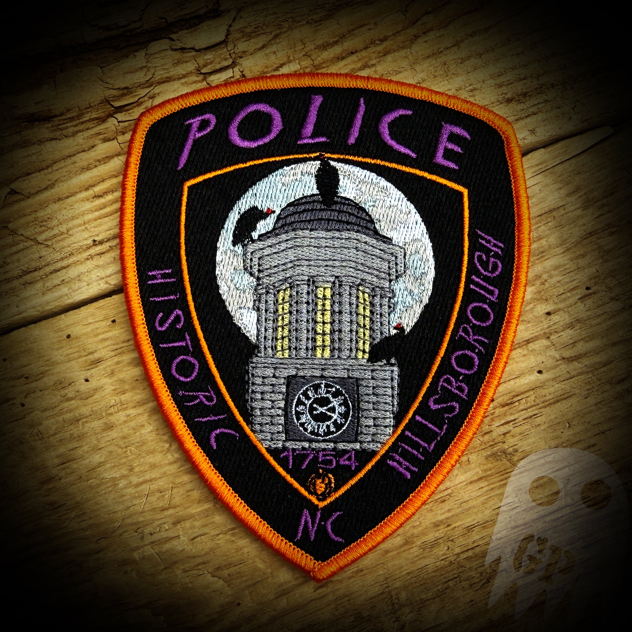 2025 Halloween - Hillsborough, NC PD 2025 Halloween Patch – GHOST PATCH