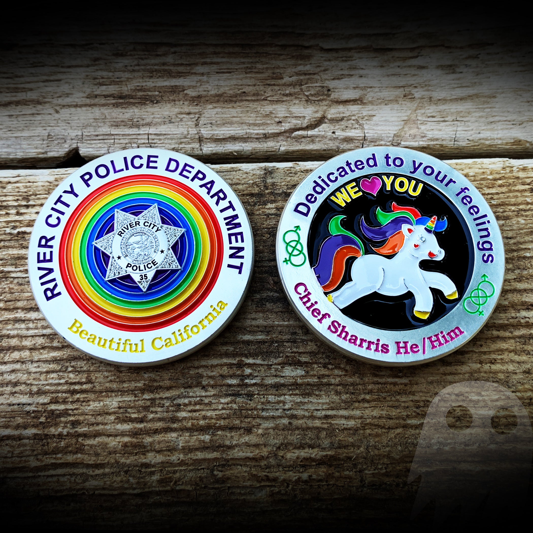 Official River City, CA PD Challenge Coin – GHOST PATCH