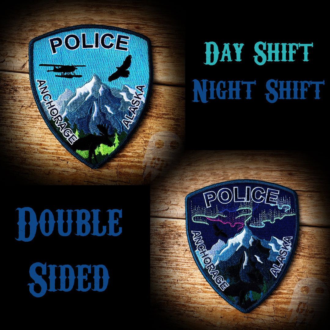 Anchorage, AK PD Day Shift / Night shift DOUBLE SIDED patch – GHOST PATCH