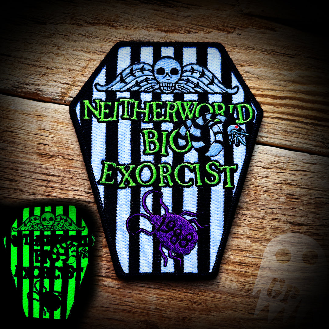 #80 - Neithworld Bio Exorcist Patch - Beetlejuice - Glows in the dark! – GHOST PATCH