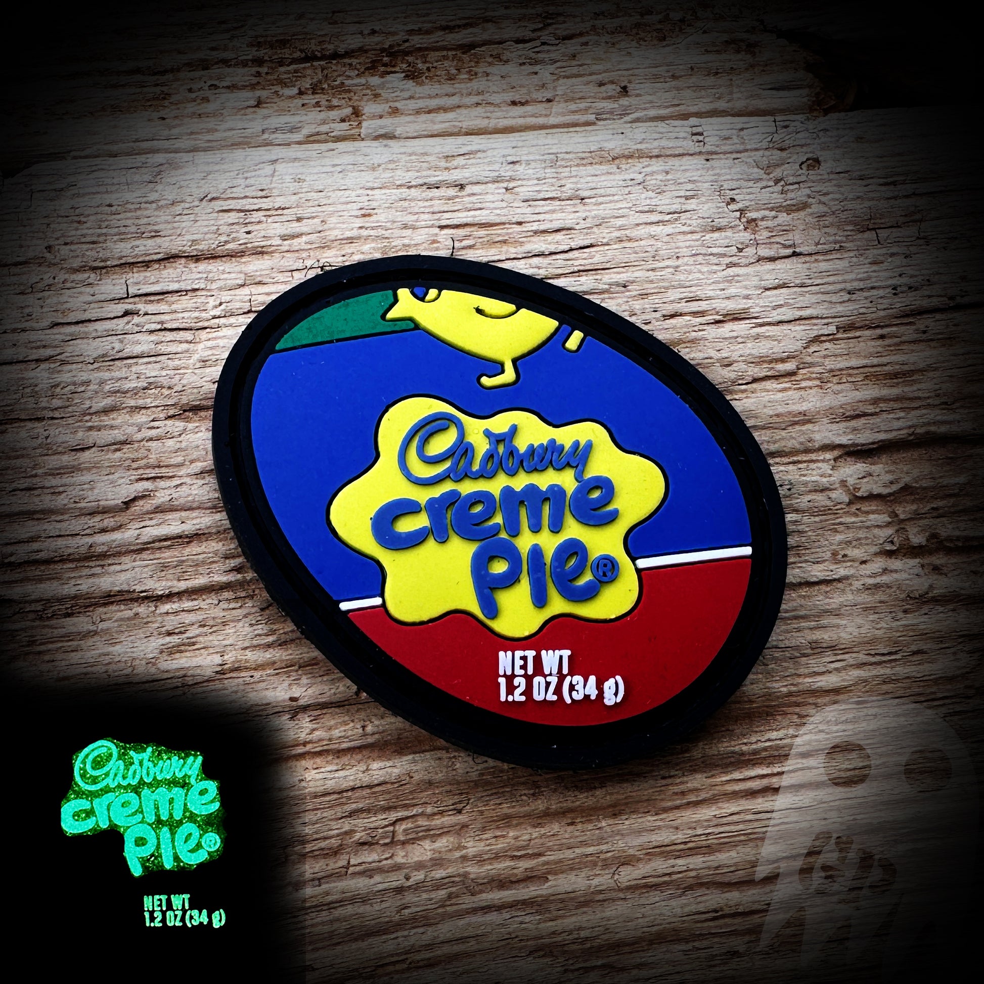 Cadbury Creme Pie PVC - Glows in the dark – GHOST PATCH