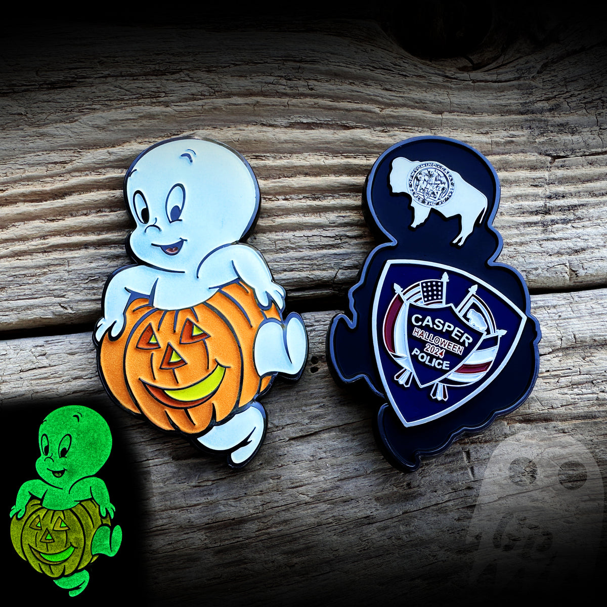 COIN 2024 Halloween - Casper, WY PD 2024 Halloween Coin – GHOST PATCH