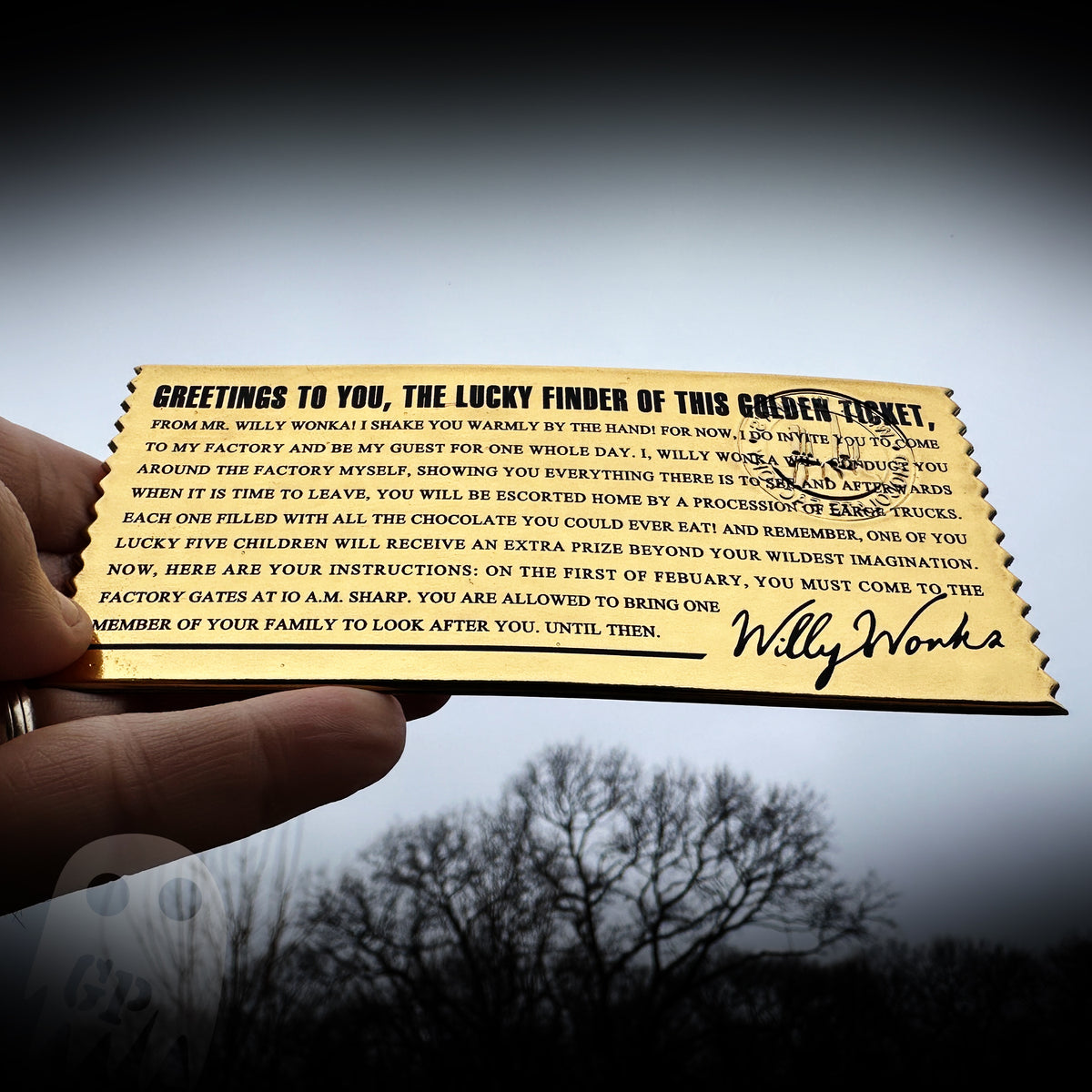 2005 Golden Ticket - Charlie and the Chocolate Factory – GHOST PATCH