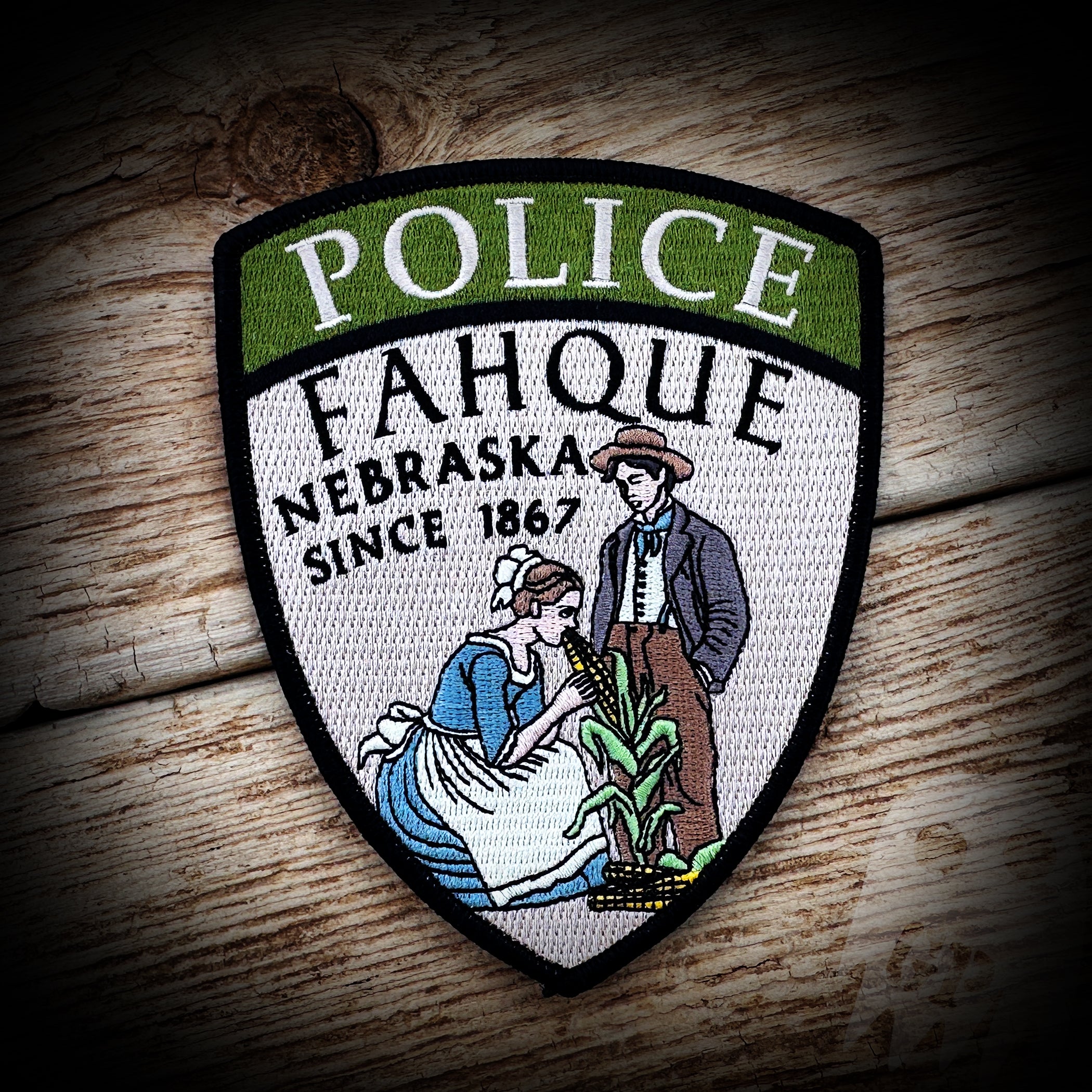 PATCH - Fahque, NEBRASKA Police Department Patch - PMPM - NEBRASKA – GHOST PATCH