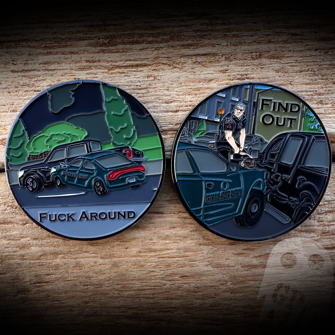 Georgia State Patrol Pit Maneuver - FAFO Coin – GHOST PATCH