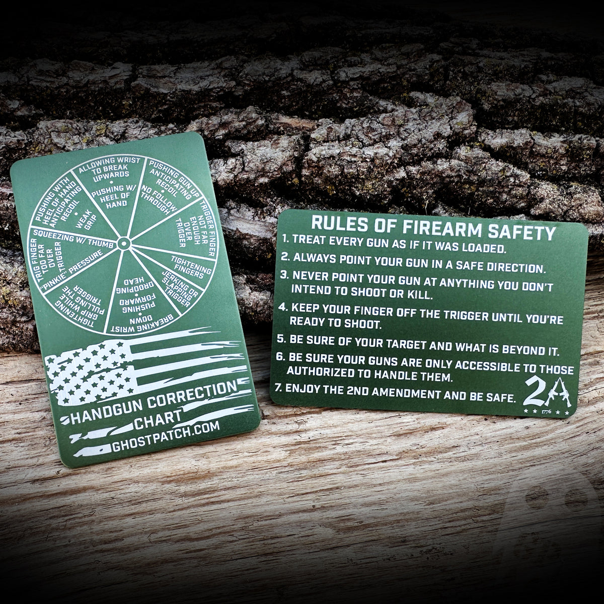 Firearm Safety and Handgun Correction Chart Aluminum Card - Available ...