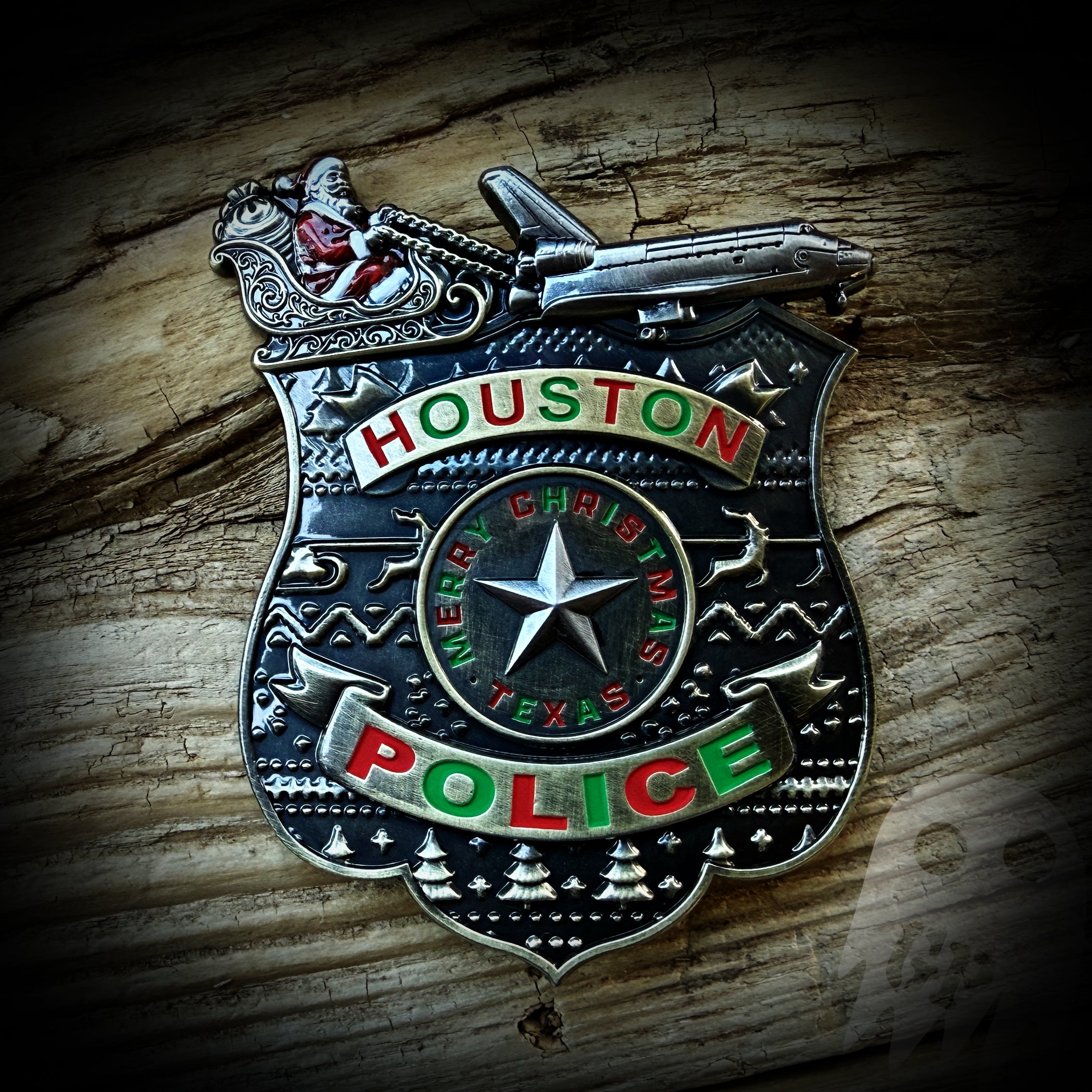 BADGE 2025 Christmas - Houston, TX PD Christmas Badge – GHOST PATCH