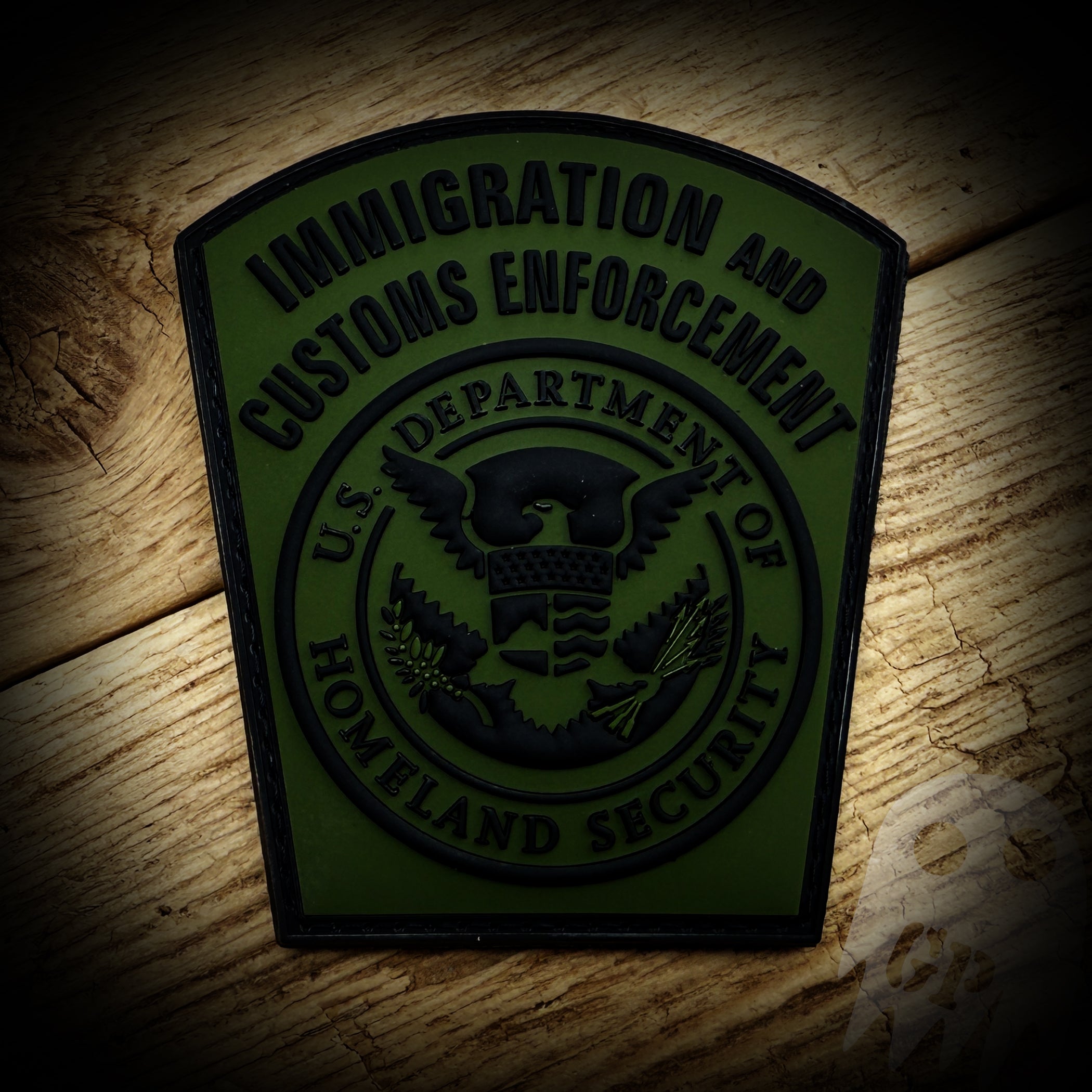 Subdued Green - Immigration and Customs Enforcement Subdued Green PVC ...