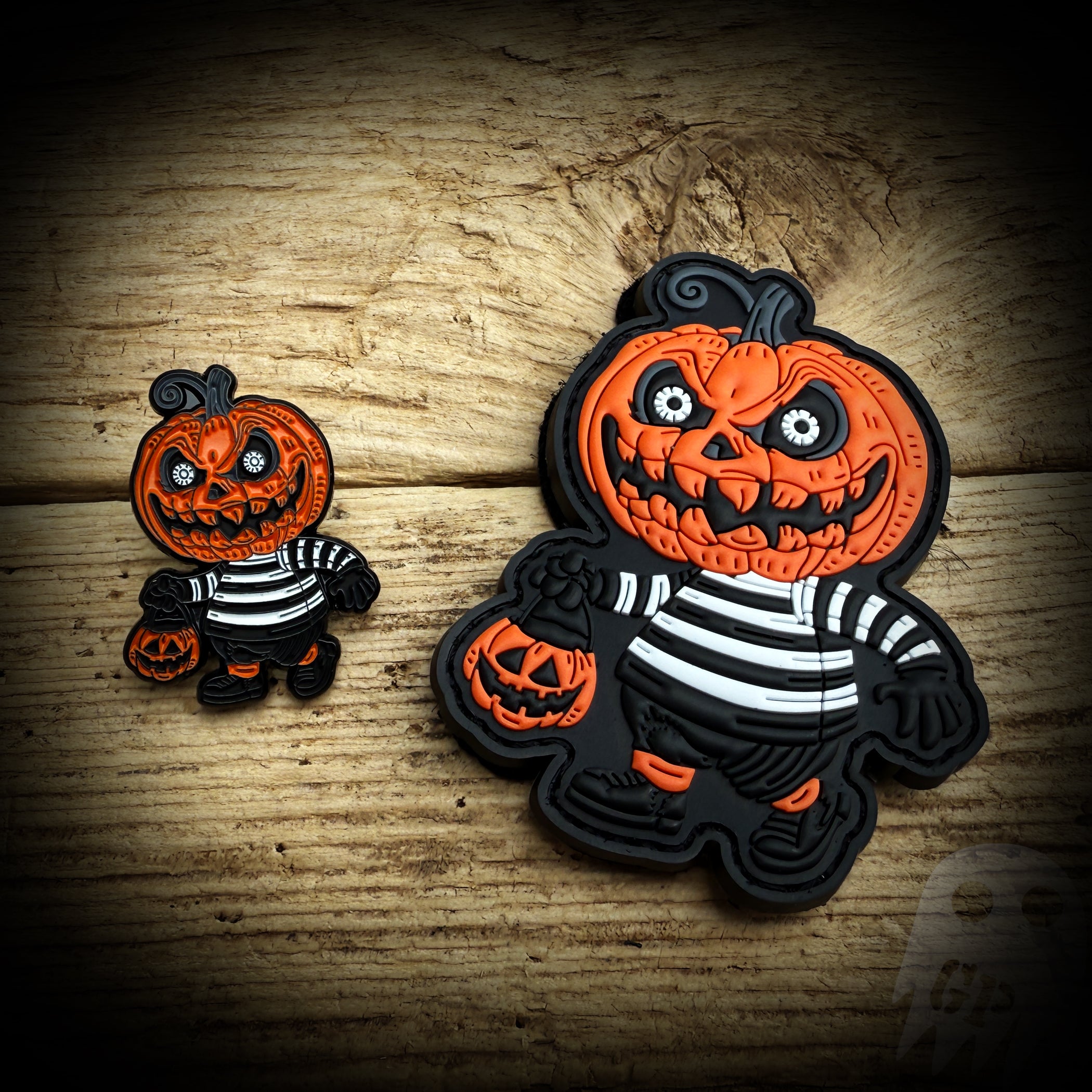 Jailbird Pumpkin McMeany Face - Pin and PVC available – GHOST PATCH