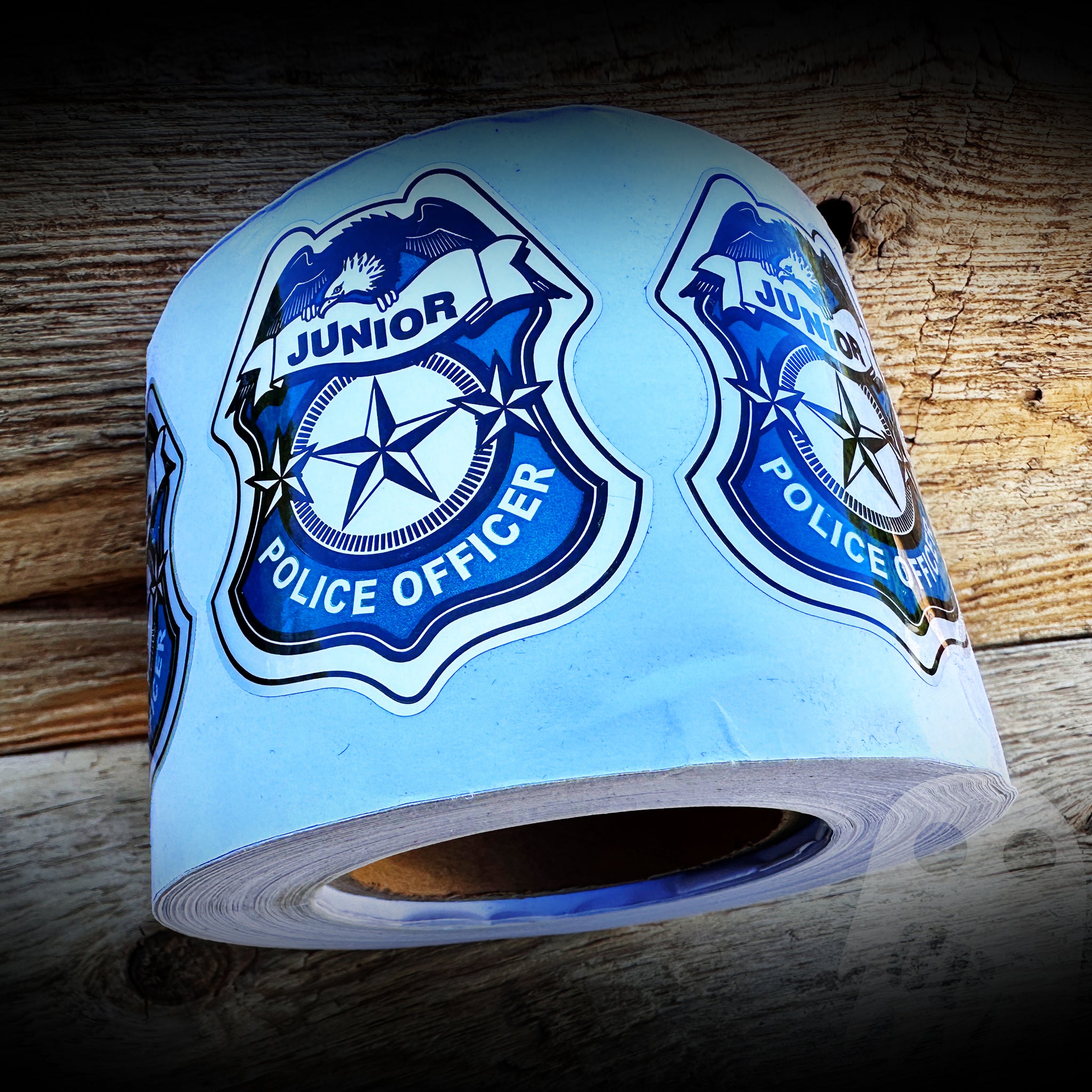 POLICE STICKER ROLL - Junior POLICE - 500 Stickers – GHOST PATCH