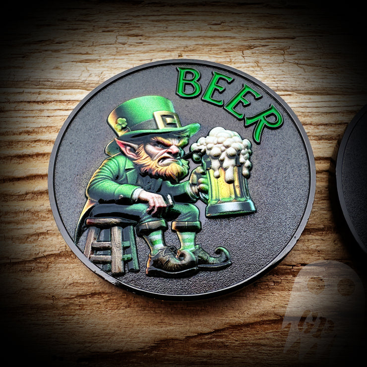 BLACK Irish Leprechaun Drink Coin – GHOST PATCH
