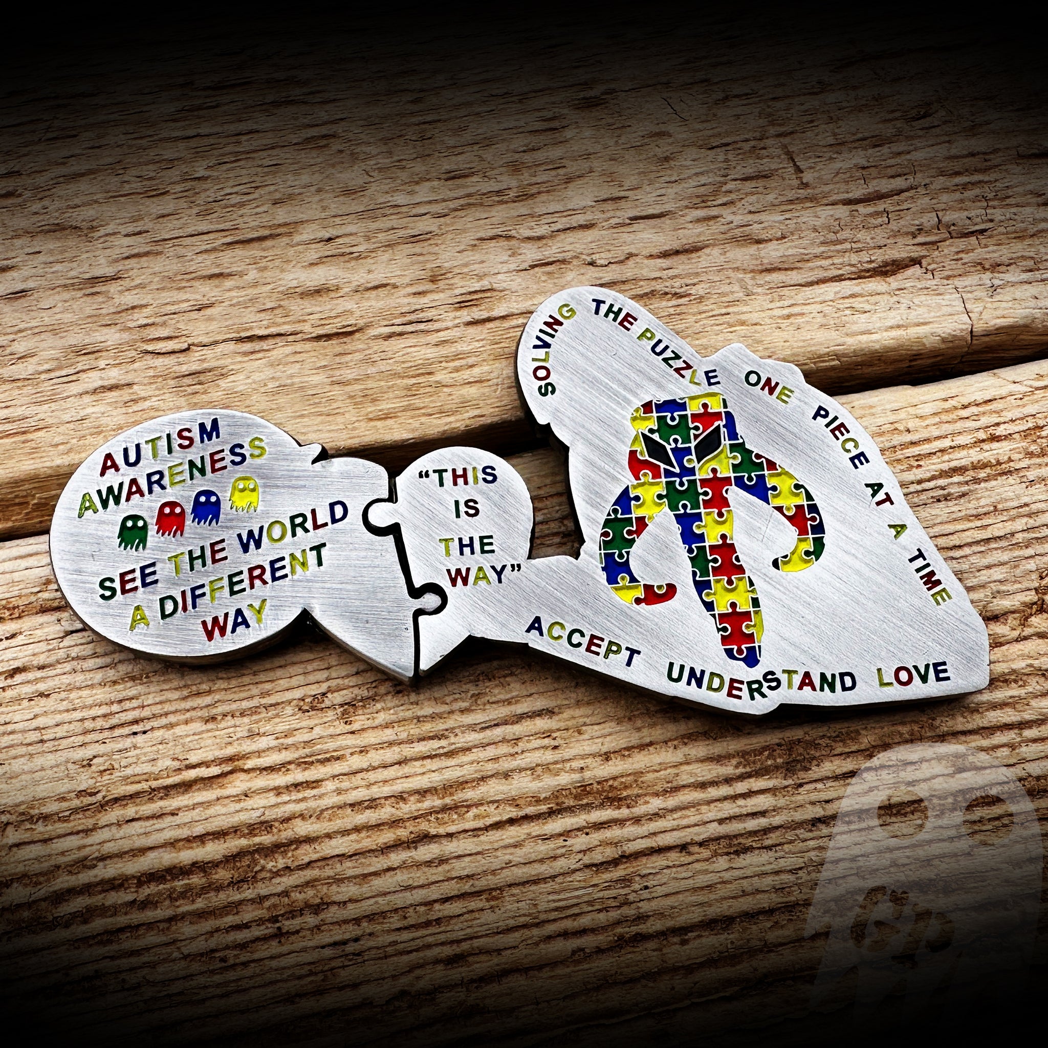 Autism Awareness -Bounty Hunter and Yogurt Autism Awareness Puzzle Coi ...