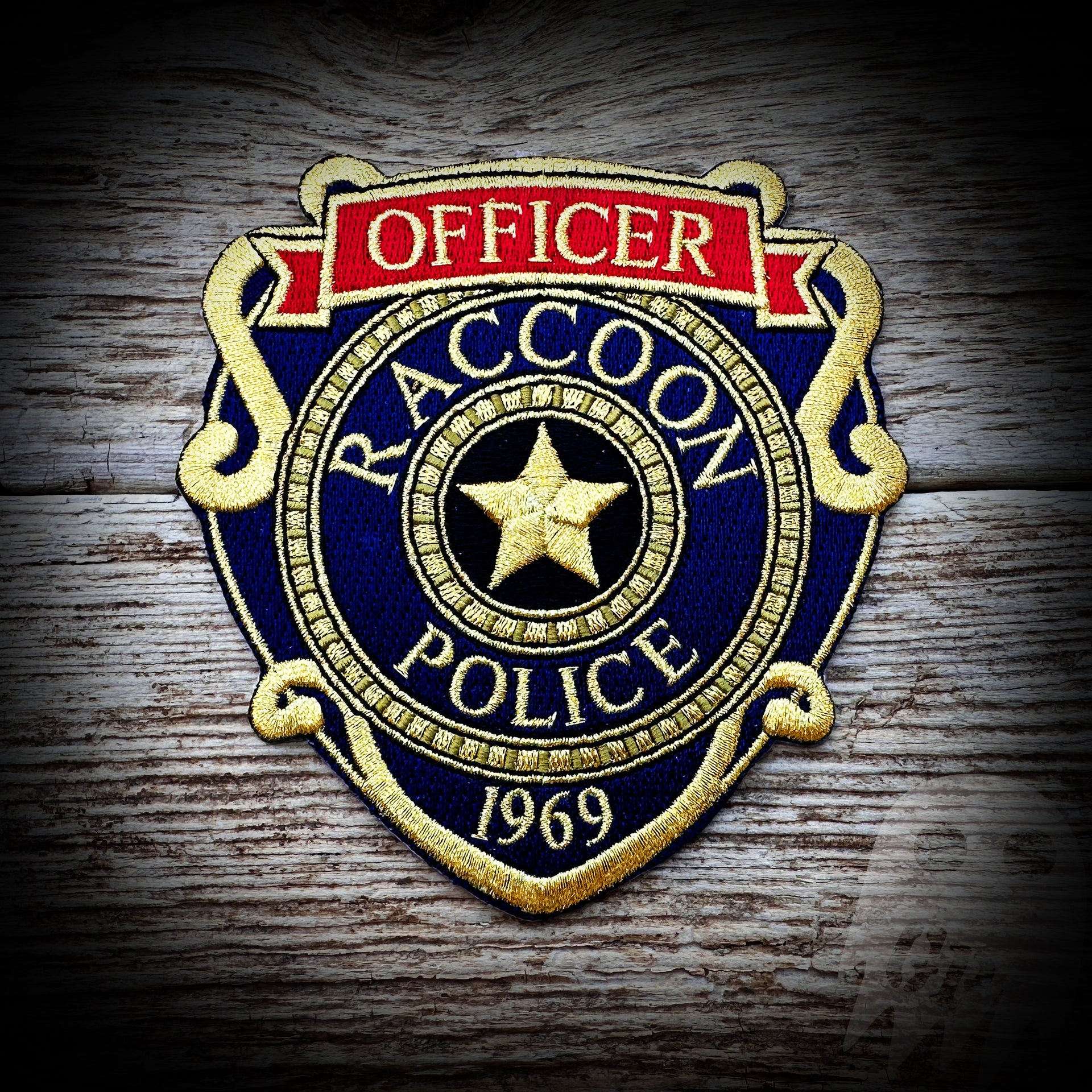 Raccoon Police Department Logo STARS Raccoon Police Dept PVC Patch