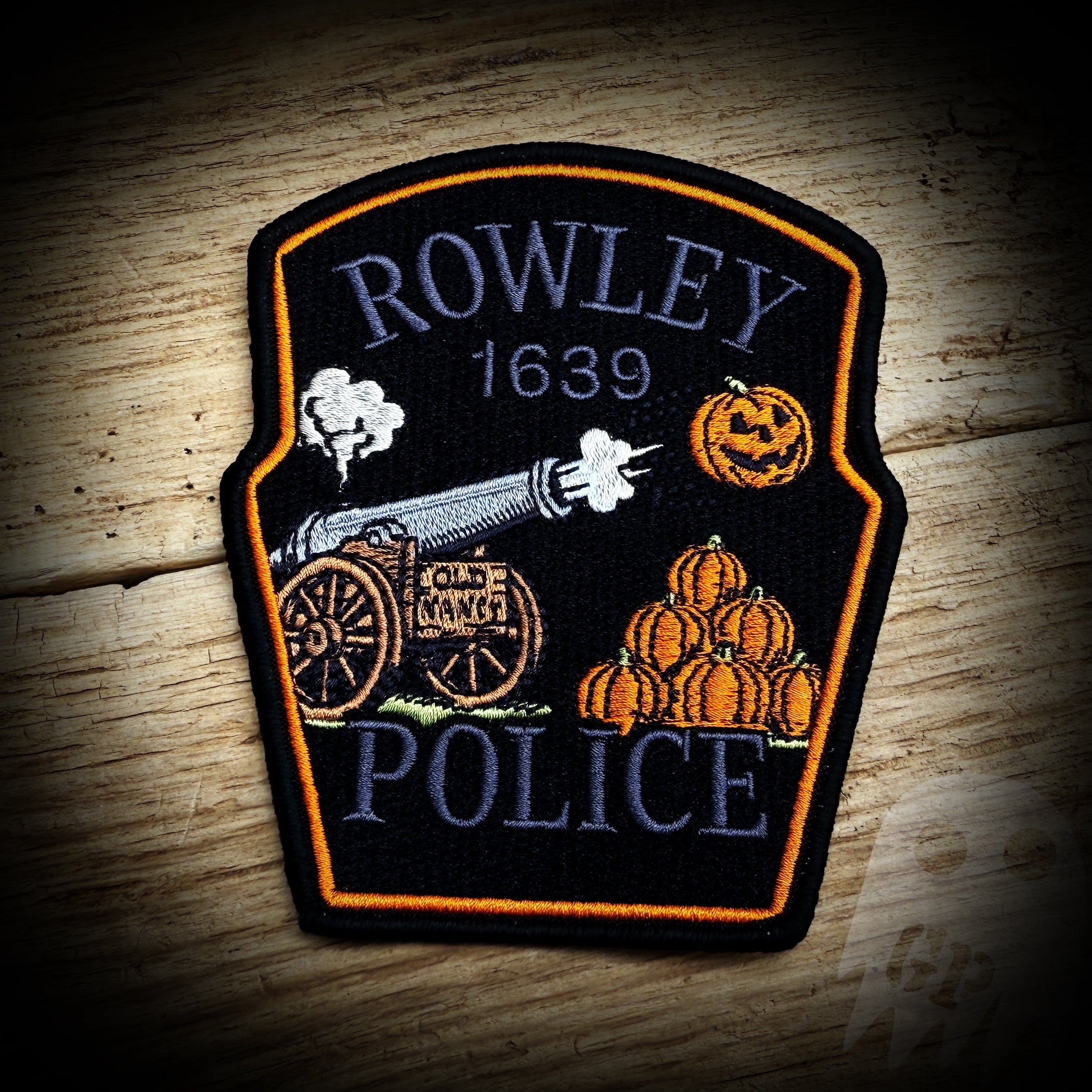 2025 Halloween - Rowley, MA PD 2025 Halloween Patch – GHOST PATCH