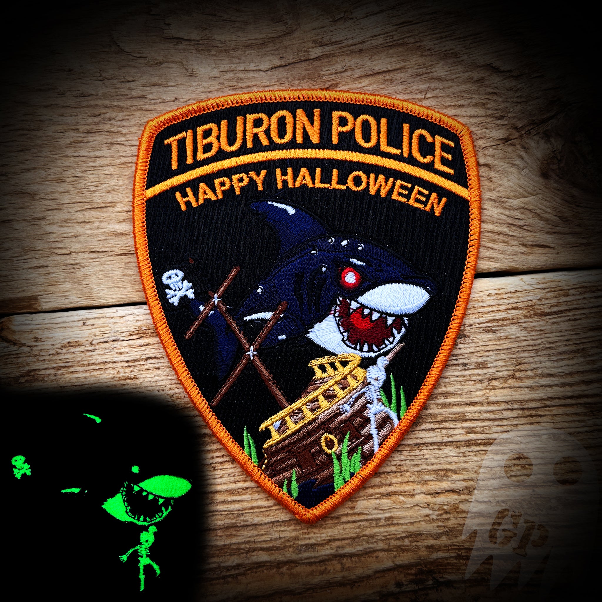 Tiburon, CA PD 2023 Halloween Patch - Limited - GLOW IN THE DARK – GHOST PATCH