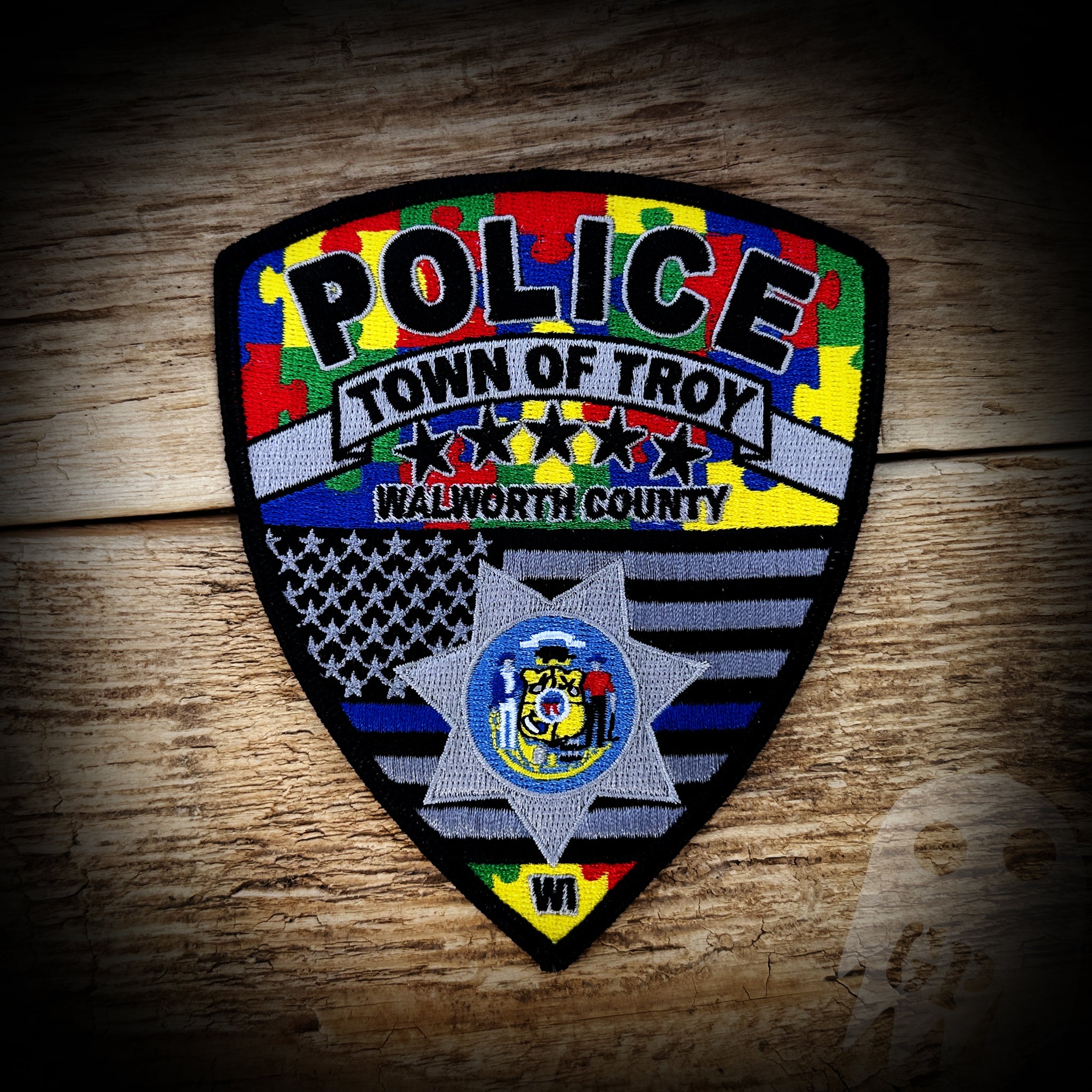 2024 Autism - Troy, WI PD 2024 Autism Fundraiser Patch – GHOST PATCH