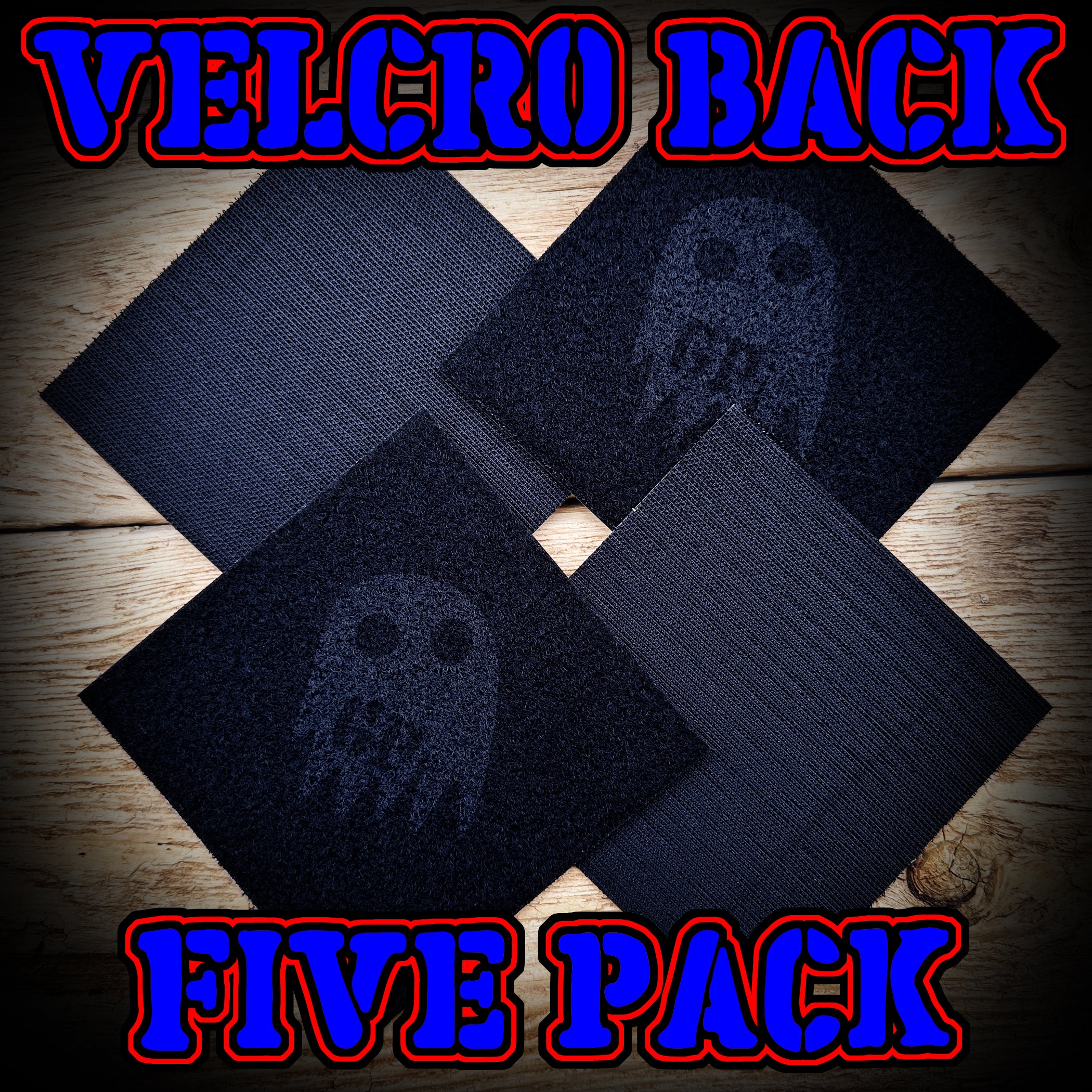 Velcro Back Five Pack - Make any patch Velcro backed – GHOST PATCH