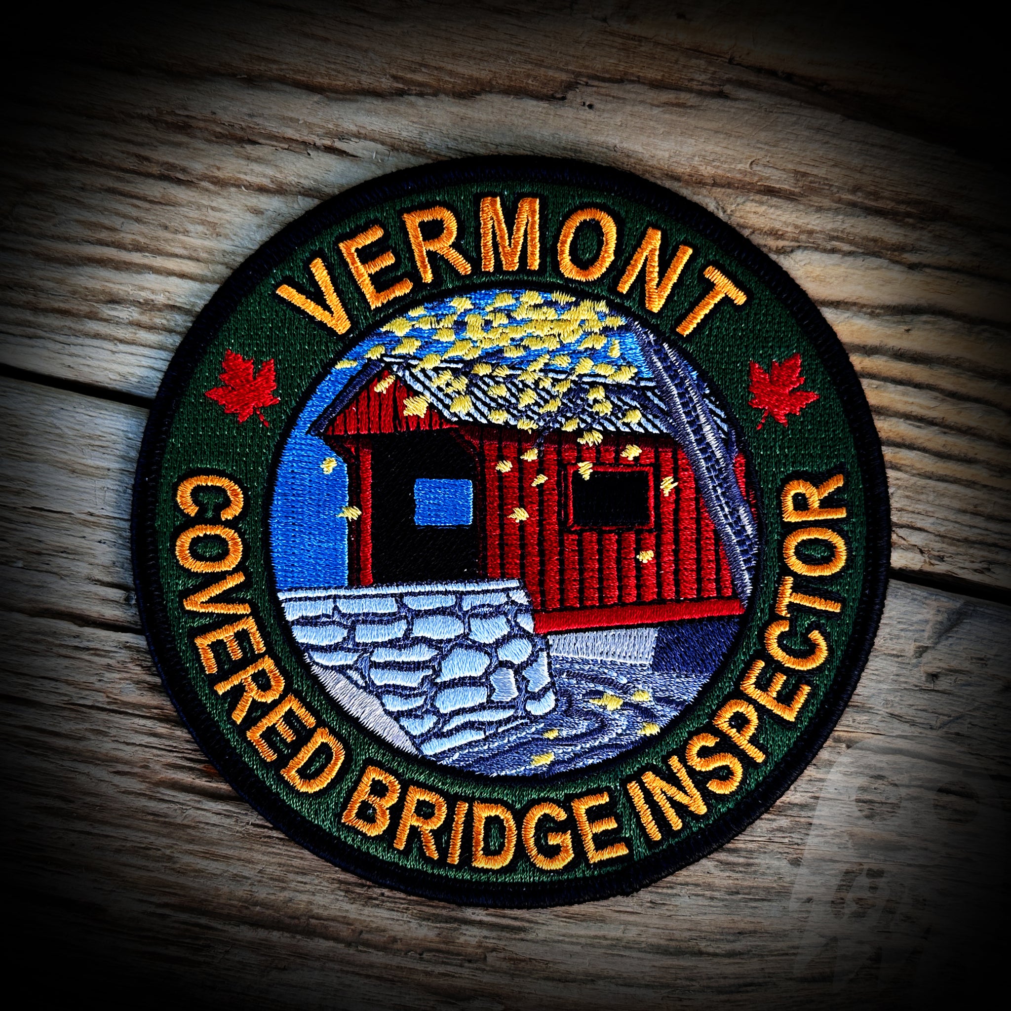 State of Vermont Covered Bridge Inspector Patch - Very Rare – GHOST PATCH