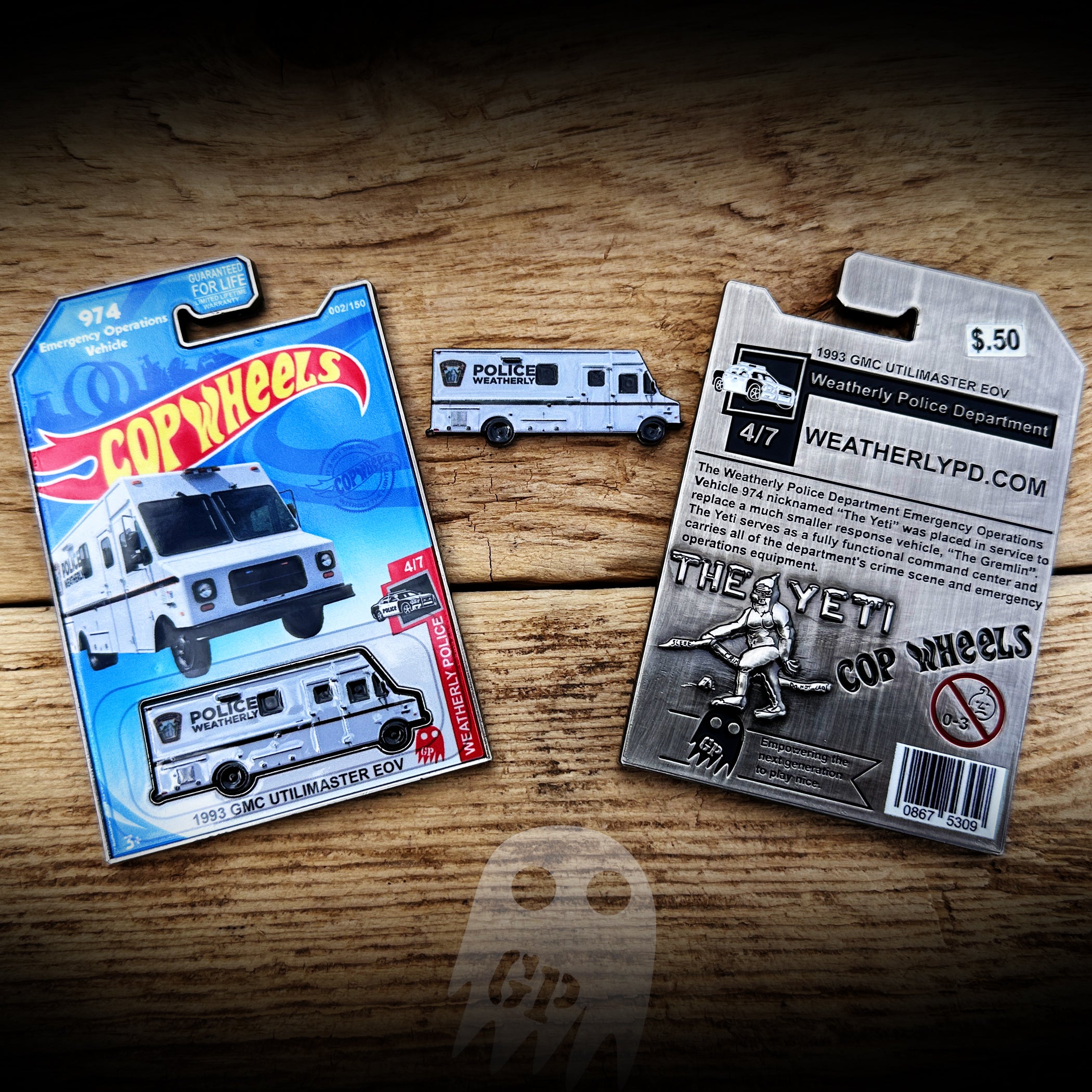 #2 Weatherly, PA PD Cop Wheels Emergency Ops Vehicle Coin – GHOST PATCH