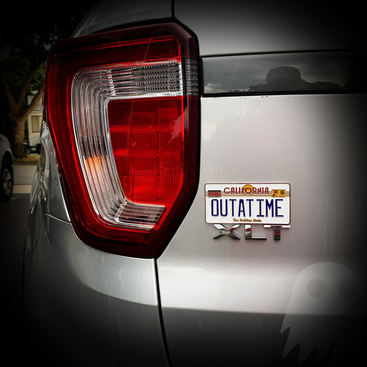 OUTATIME - Back to the Future Auto Badge License Plate – GHOST PATCH