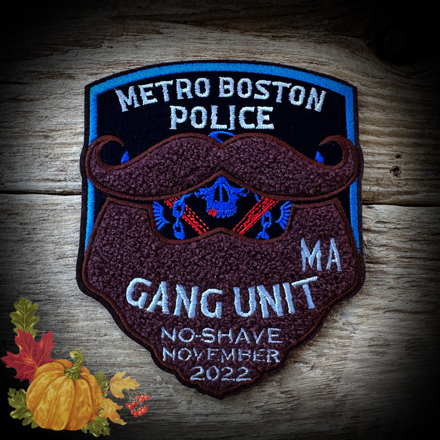 Boston Metro Police Gang Unit 2022 NO SHAVE NOVEMBER Patch – GHOST PATCH