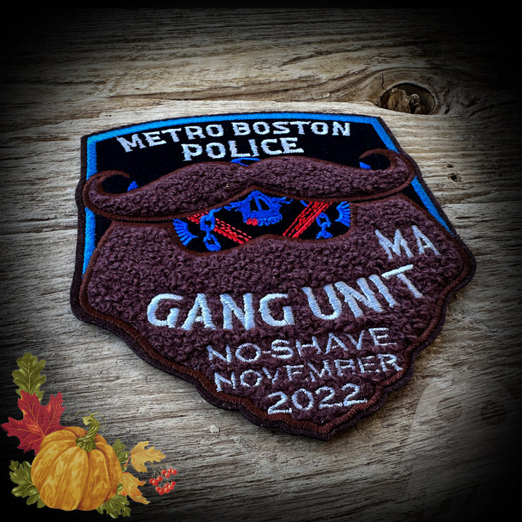 Boston Metro Police Gang Unit 2022 NO SHAVE NOVEMBER Patch – GHOST PATCH