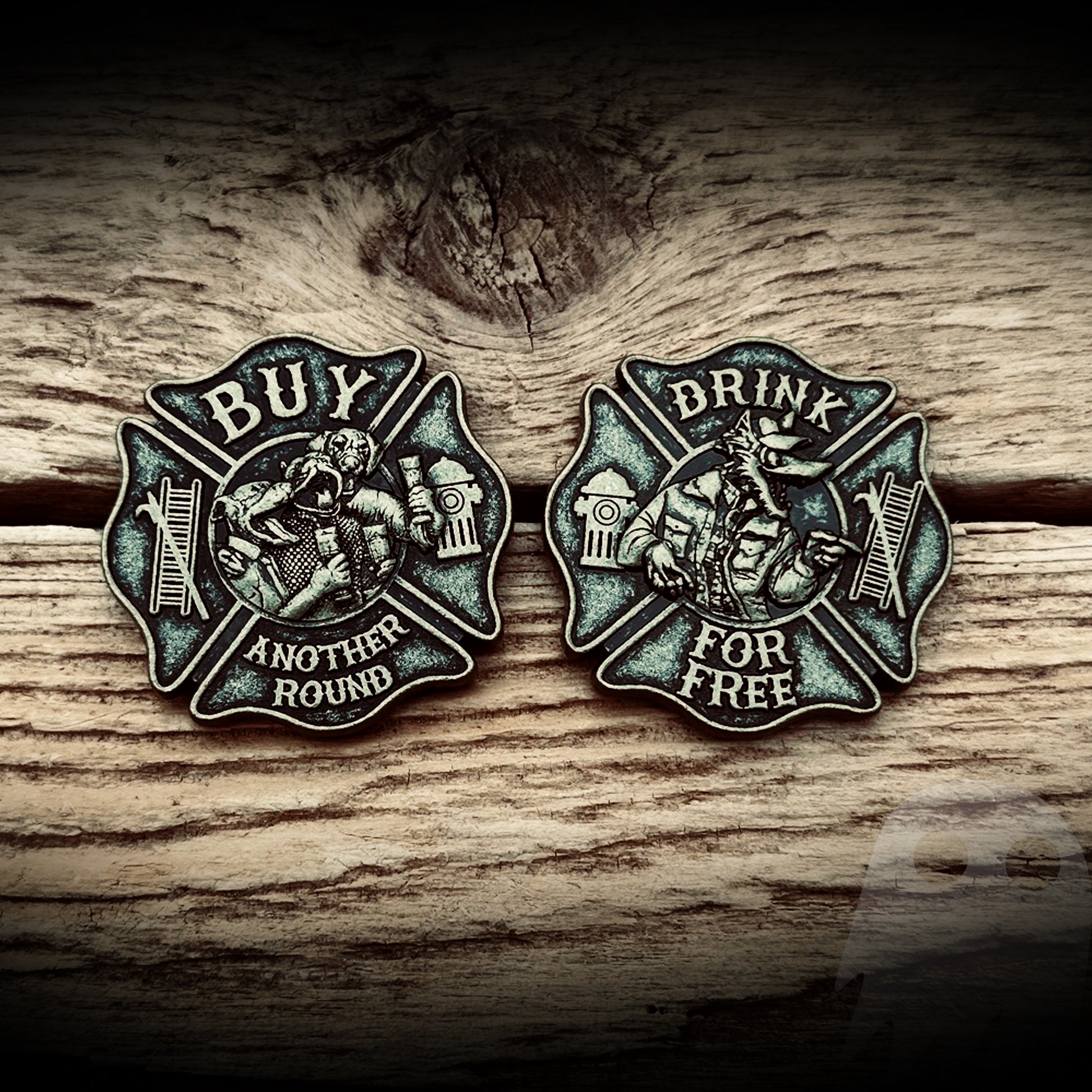 Fire Department Group Drink Coin – GHOST PATCH
