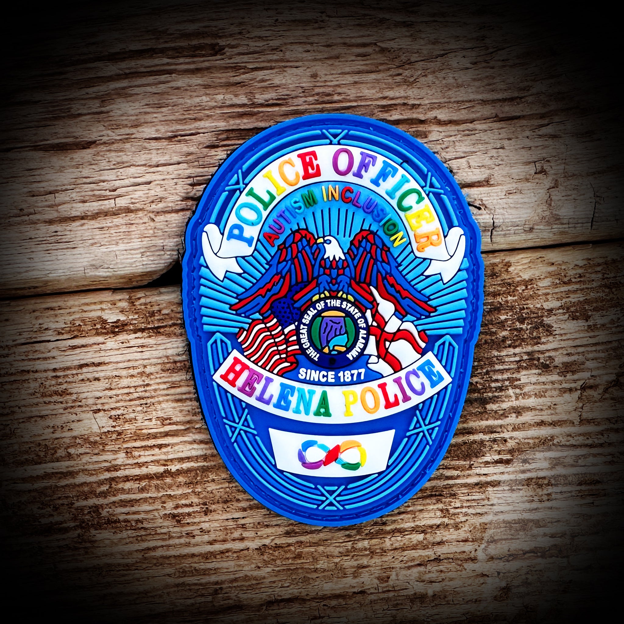 Helena, AL Police Department PVC Autism Badge – GHOST PATCH