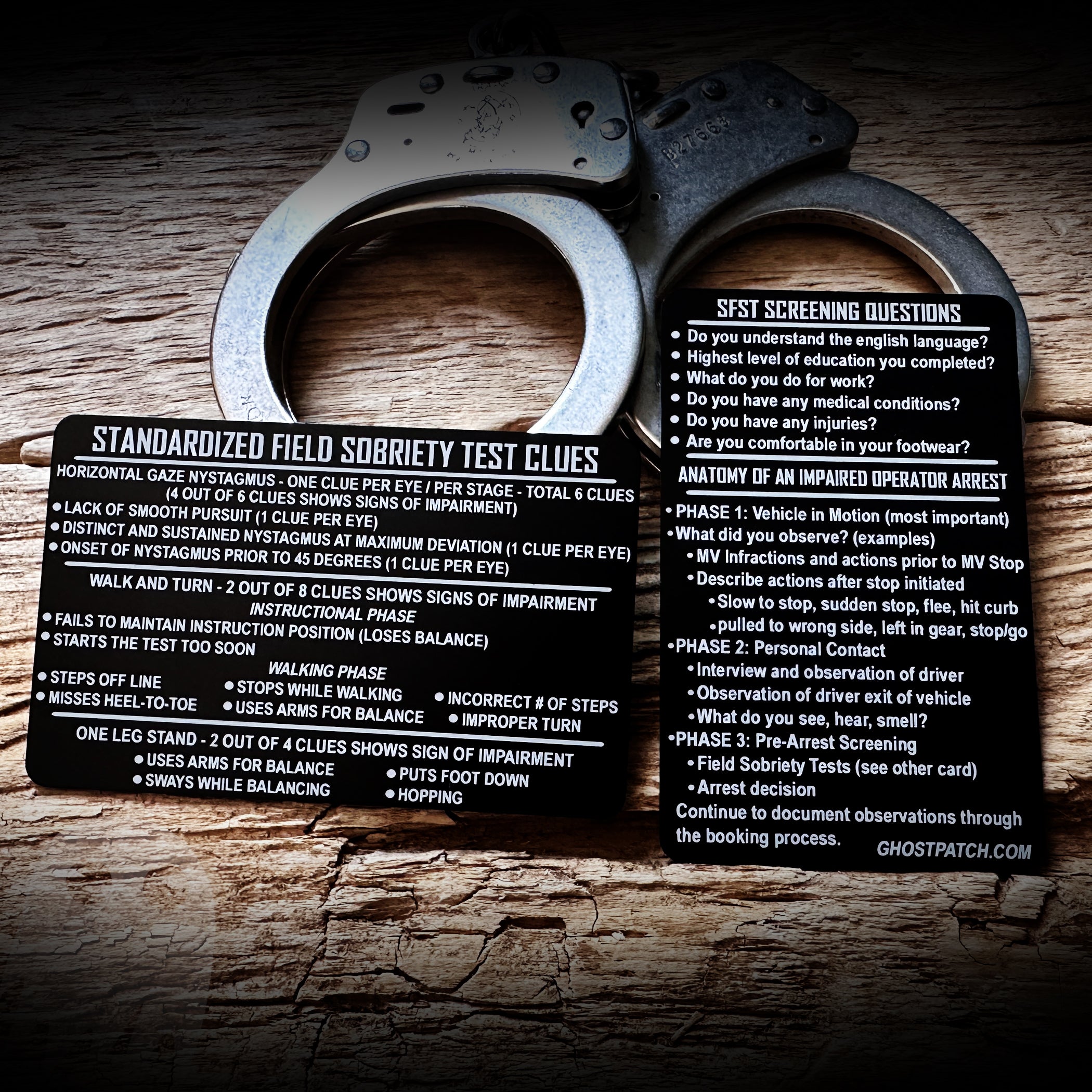 OUI Clue Reference Patrol Card - Aluminum – GHOST PATCH