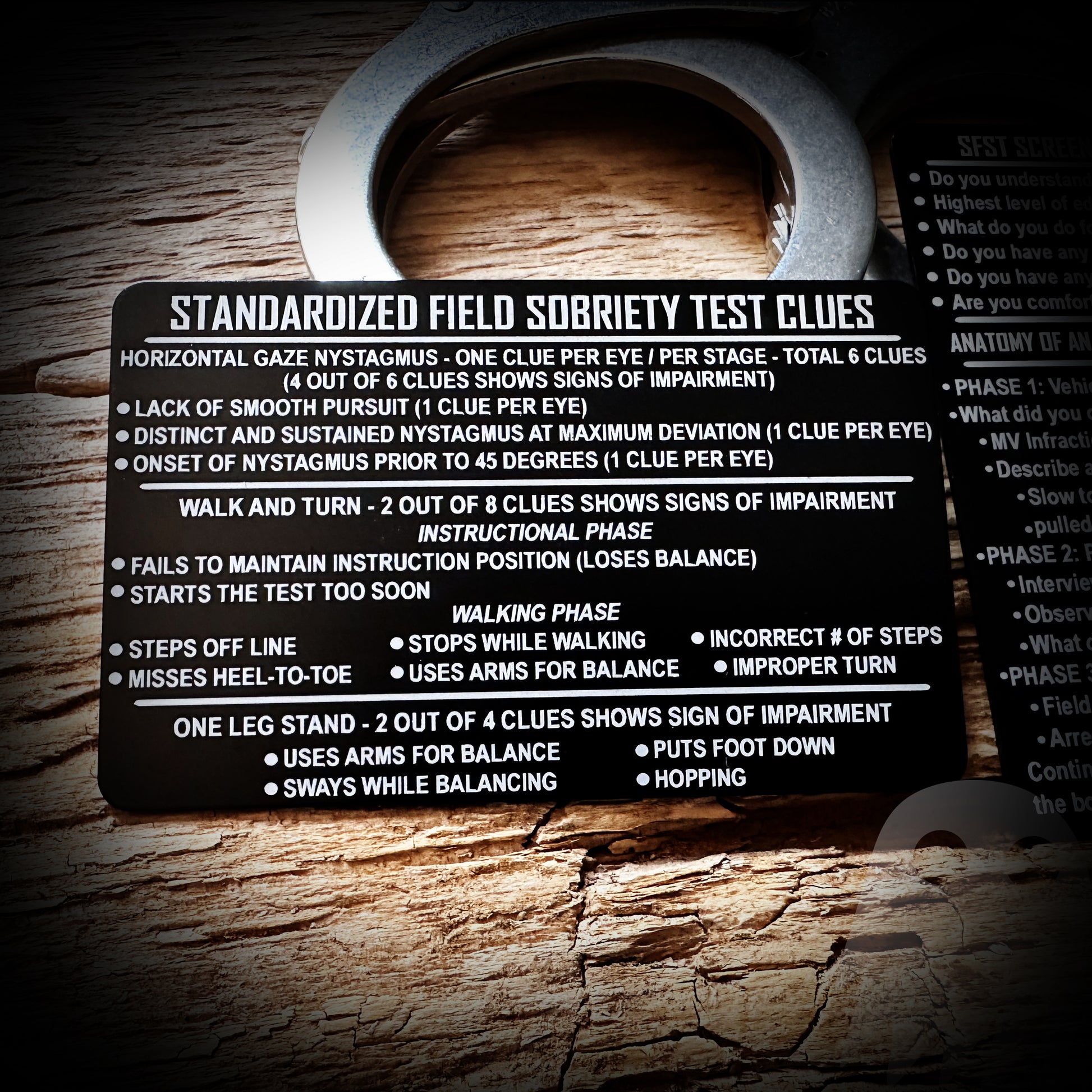 OUI Clue Reference Patrol Card - Aluminum – GHOST PATCH