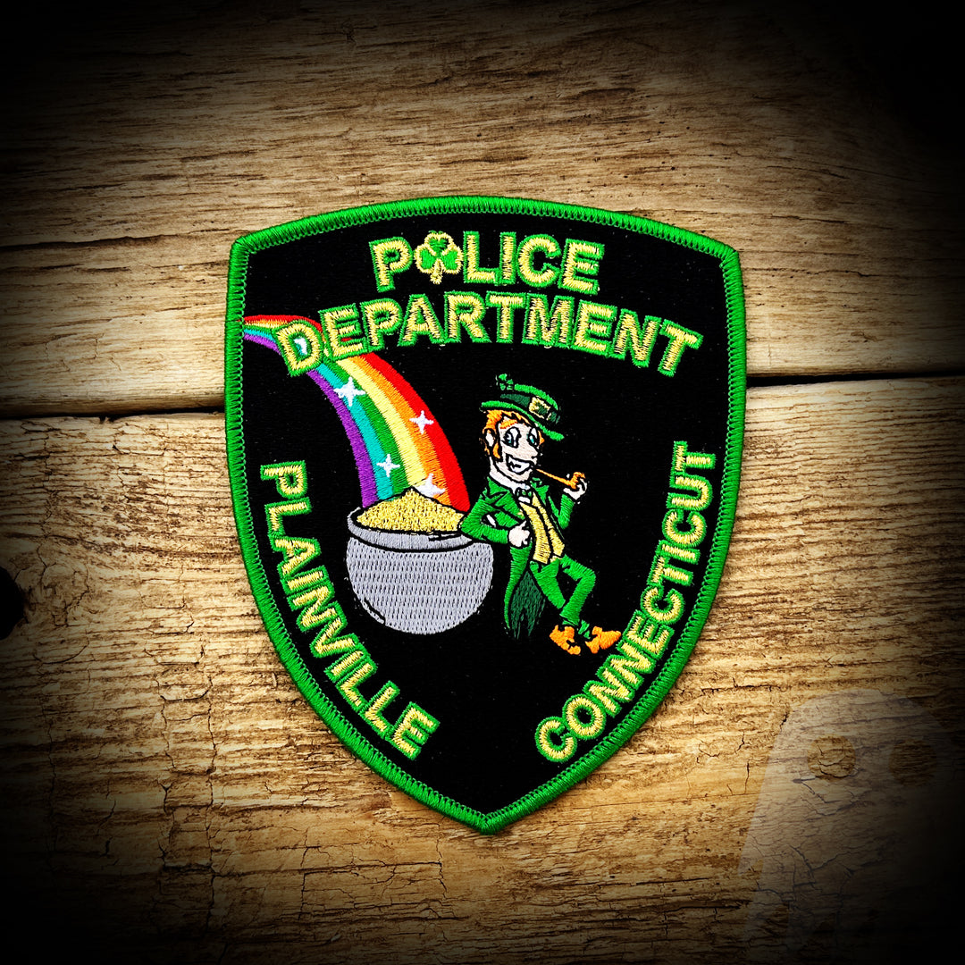 Plainville, CT Police Department 2023 St. Patrick's Day Patch – GHOST PATCH